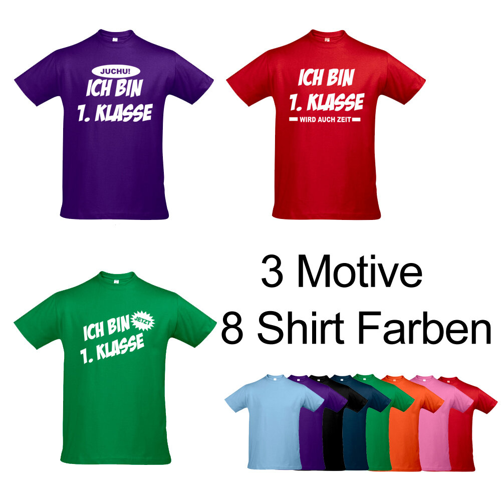 ICH BIN 1.KLASSE Kinder Shirt Einschulung, 12,90